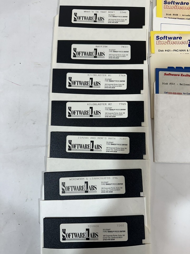 Commodore IBM Vintage Collection Lot Of 38 IBM-PC Games! 5.25" Floppy ...