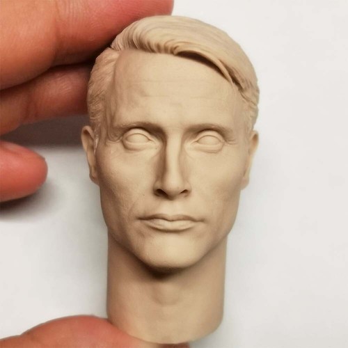 1/6 Unpainted Mads Mikkelsen Hannibal Head Sculpt Fit for 12'' Action ...