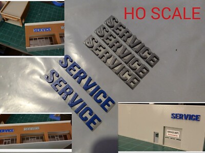 Ho scale 1/87 Ford SERVICE signs custom Dealership. 3D Printed | eBay