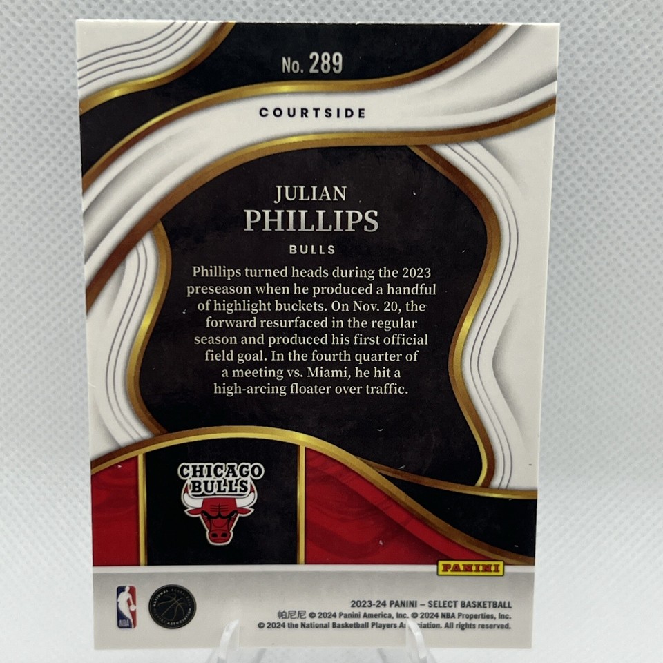 2023-24 Panini Select Julian Philips RC 🔥Courtside #289 Rookie Bulls | eBay