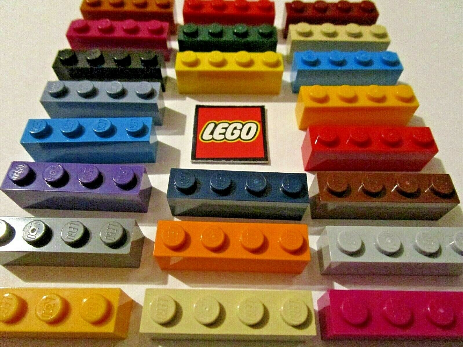 LEGO 1x4 BRICKS (Packs of 8 Bricks) Choose Your Colour - NEW Design ID ...