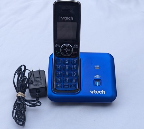 Vtech Cordless Phone Model CS6519-15 Blue Phone with Cradle Charger | eBay