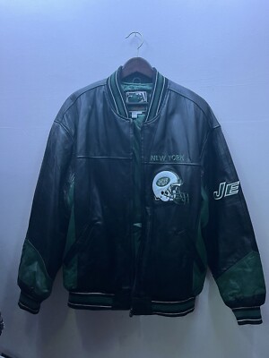 Vintage 90s New York Jets leather jacket | eBay