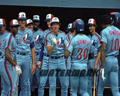 MLB Montreal Expos 1980's Carter Dawson Raines in Dugout Color 8 X 10 ...