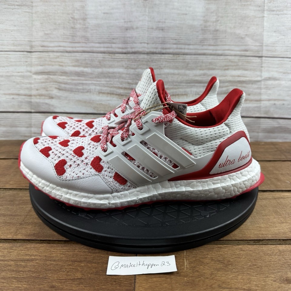 Adidas Ultra Boost 1.0 ‘Valentine’s Day’ Red White Hearts JR5845 Women ...