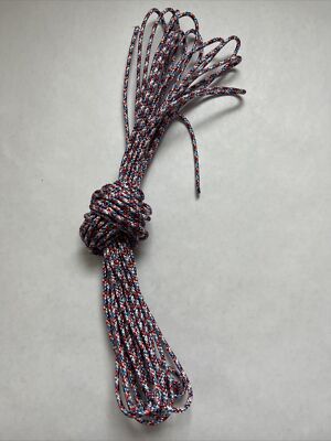 10 Yards Jimalax Sidewall Topstring #3 (3/32”) Dia. Red, White, Blue ...