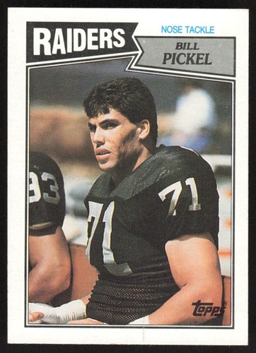 1987 Topps Bill Pickel #221 Los Angeles Raiders | eBay