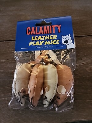 Vintage 2011 LEATHER Cat Toy Play Mice (4 Pack) | eBay