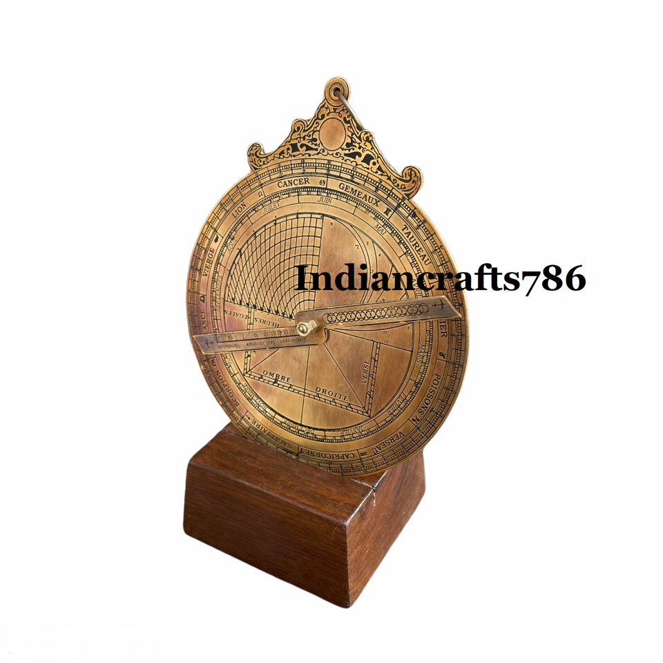 Vintage Antique Brass Astrolabe French Globe Navigation Maritime ...