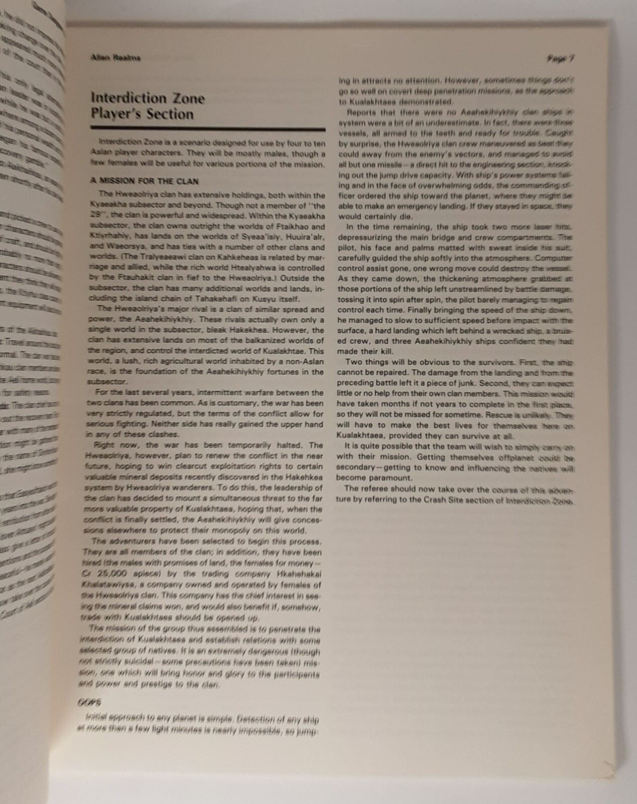 Traveller - Alien Realms.#262.VINTAGE Adventure Module.Game Designer's ...