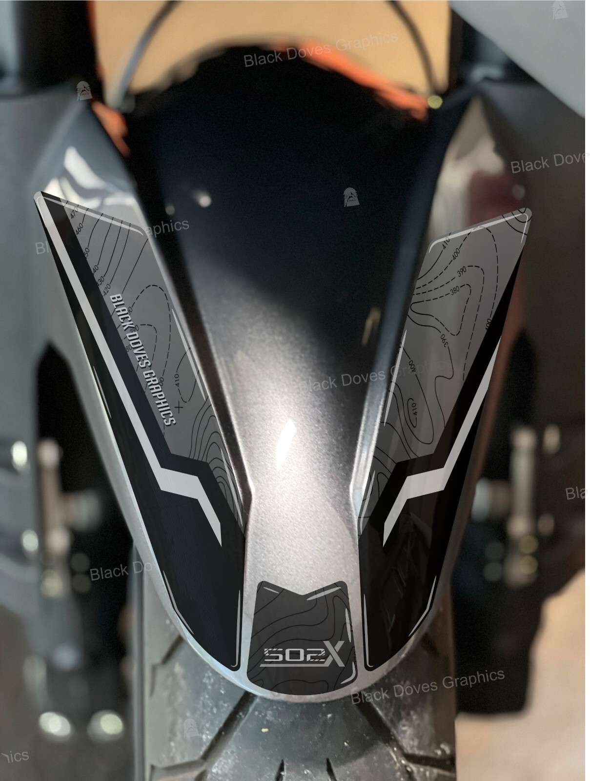 Stickers Resin Protection Fender Front Compatible With Benelli Trk 502 ...