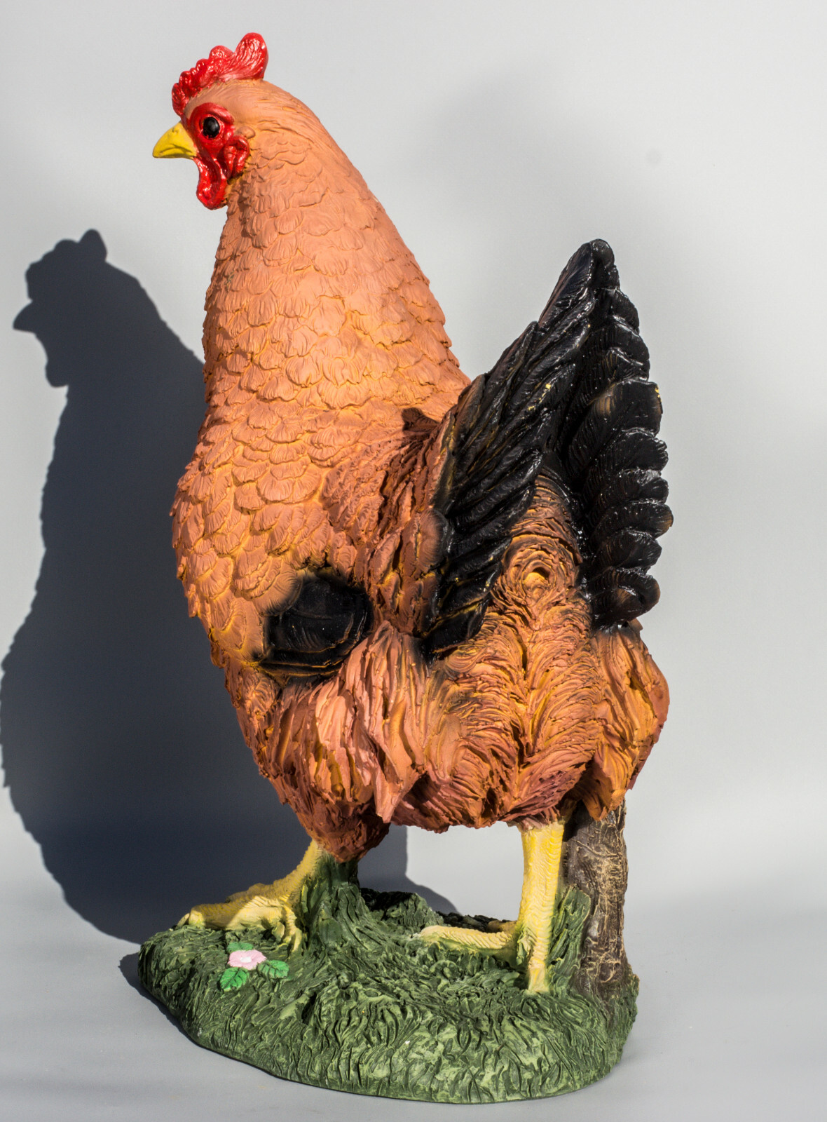 Chicken Sculpture Hen Statue Large Garden Ornament Poultry Outdoor ...