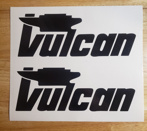 vulcan wrecker new pair (2) rollback tow truck decal sticker 15x5.5 ...
