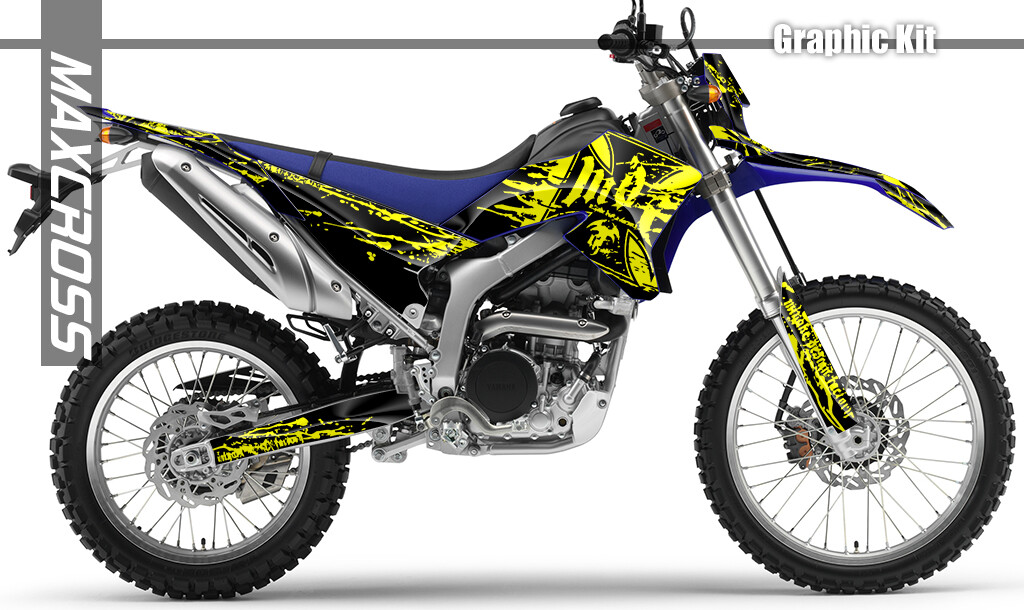 YAMAHA WR250R WR250X ALL YEARS MAXCROSS GRAPHICS KIT DECALS STICKERS ...