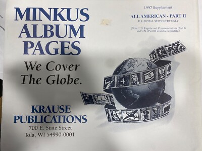 Minkus Album Pages- 1997 Supplement, All American- Part II Stationery ...