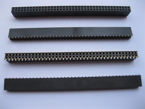 100 pcs Gold Plated SMD SMT 2.54mm Breakable Female Pin Header 80pin ...