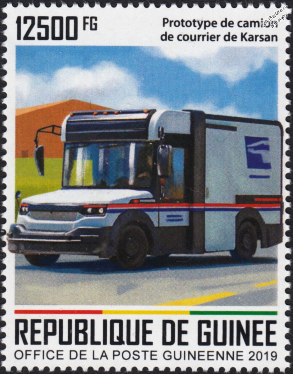 KARSAN US Postal Service (USPS) Hybrid Mail Truck Vehicle Stamp (2019 ...
