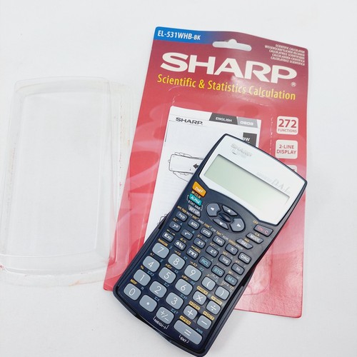 Sharp EL-531WHB-BK Scientific Statistics Calculator Advanced D.A.L ...