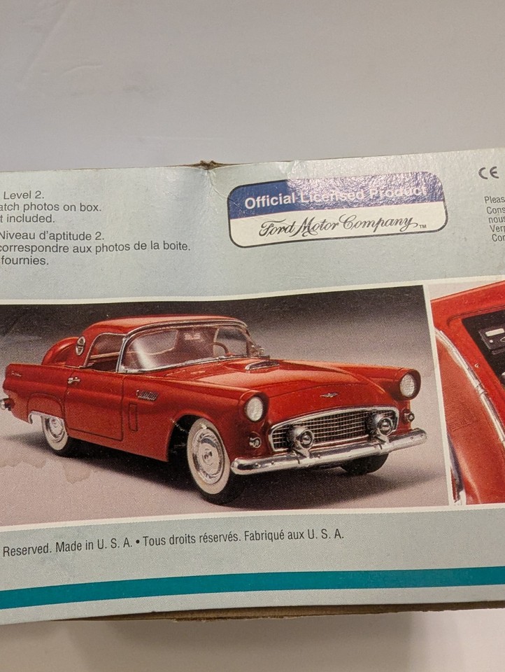 Monogram 1956 T-Bird Model Car Kit. Opened Box! Parts Could Be Missing ...