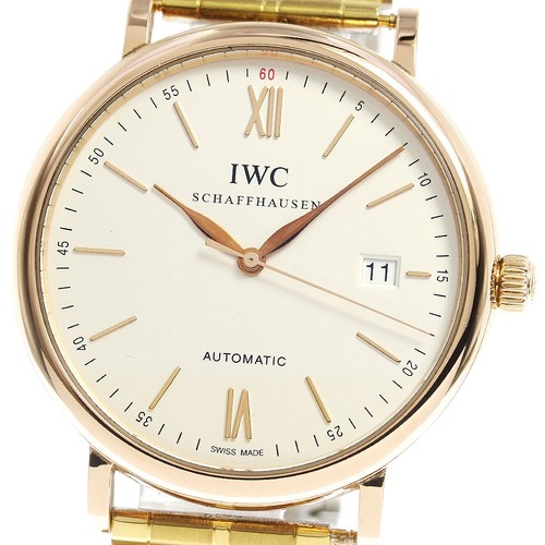 IWC SCHAFFHAUSEN Portofino IW356504 18K Pink Gold Automatic Men's Watch_803779 | eBay