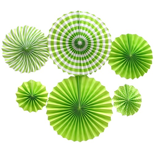 Mixed Size Hanging Paper Fan Round Wheel Paper Fans | eBay
