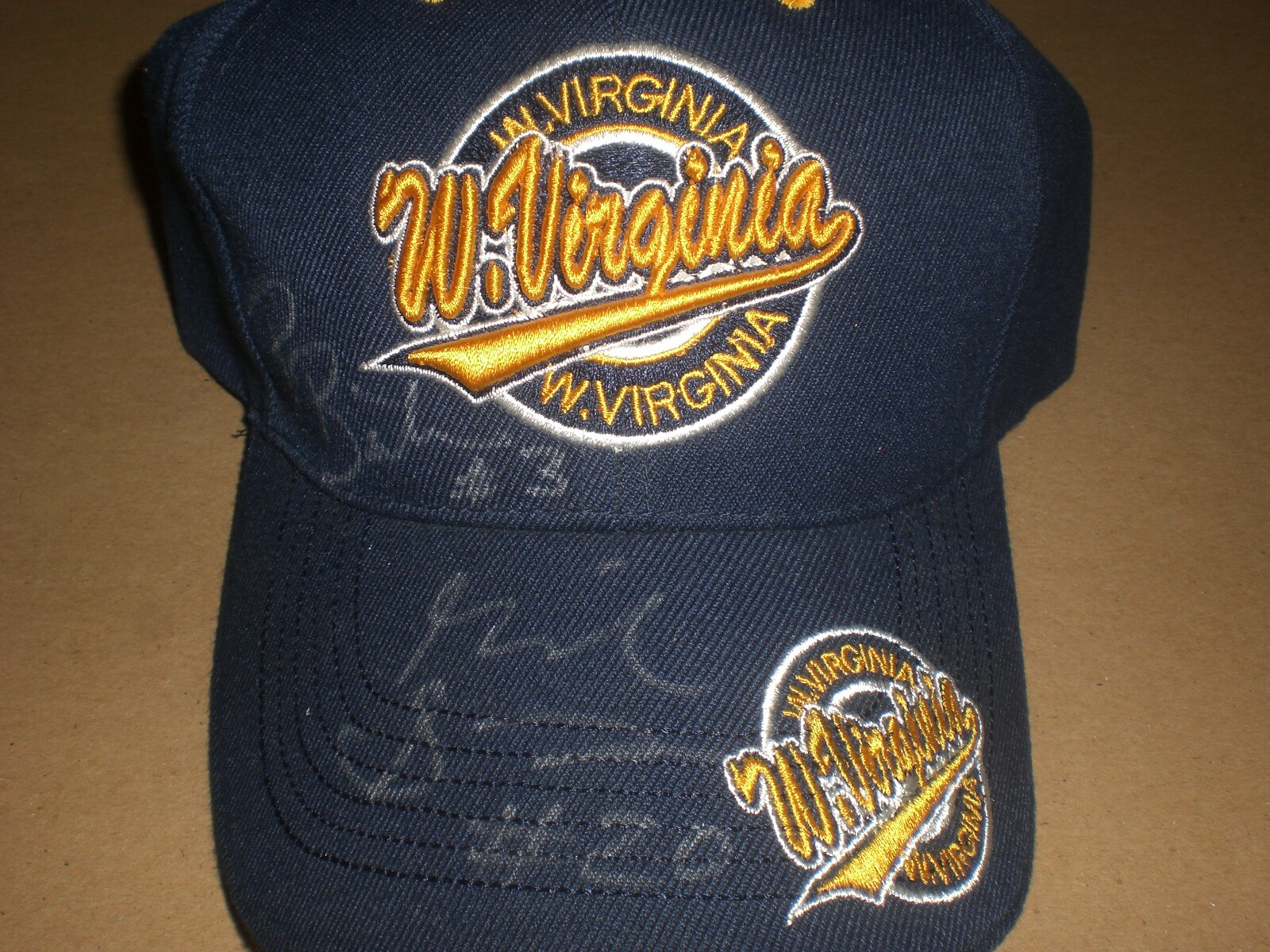 Mike Gansey Pat Beilein Autographed Hat WVU Mountaineers Basketball COA ...