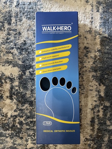 Walk Hero Plantar Fasciitis Feet Insoles Arch Supports Orthotics men's ...