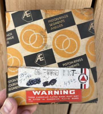 NOS Brand New Hepolite R26490 + 040 Triumph Motorcycle Piston Ring Set ...