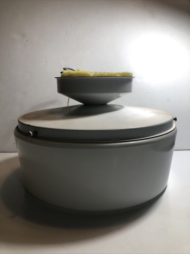 10” DRUM WHITE Vintage GLASS Retro CEILING LIGHT FIXTURE Kitchen ...