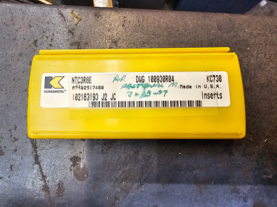 Qty 5 Kennametal NTC 3R8E NTC3R8E DWG 100930R04 KC730 Carbide Theading ...