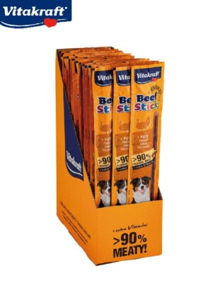 50 PACK VITAKRAFT DOG BEEF STICKS CHEWY TASTY MEAT TREAT SNACK TURKEY ...