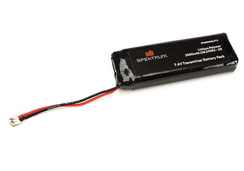 Spektrum 7.4v 2S 2600mah Lipo Transmitter RC TX Battery DX18 ...
