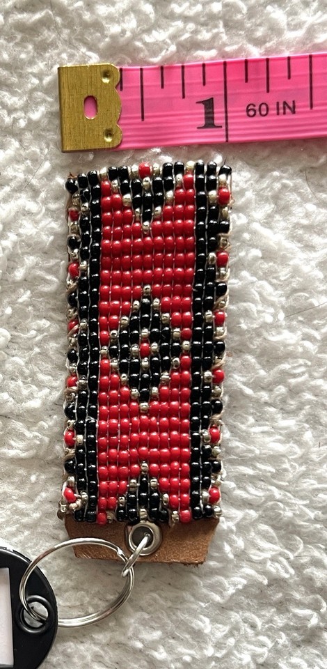 Authentic Native American Handmade Seed Bead Keychain With ...
