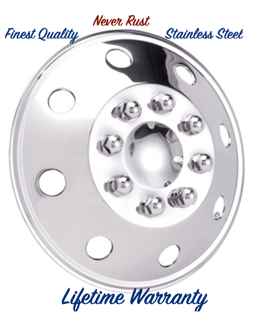 16" Rv Motorhome Hub Cap Wheel Cover Hubcap Stainless Steel Wheelcover ...