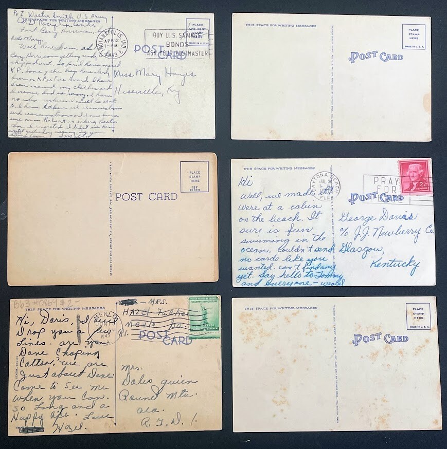 Vintage Postcard LOT OF 6 CARTOON FUNNY COMEDY Postcards EXACT SHOWN ...