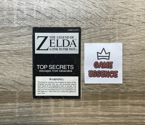 Book Of Secrets Legend Of Zelda A Link To The Past SNES UKV Super ...