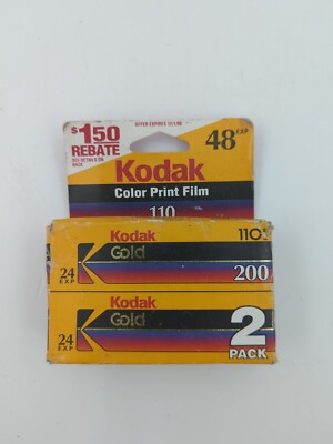 Vintage Kodak Color 110 Film Gold 200 Speed 24 Exposures EXPIRED 01/ ...