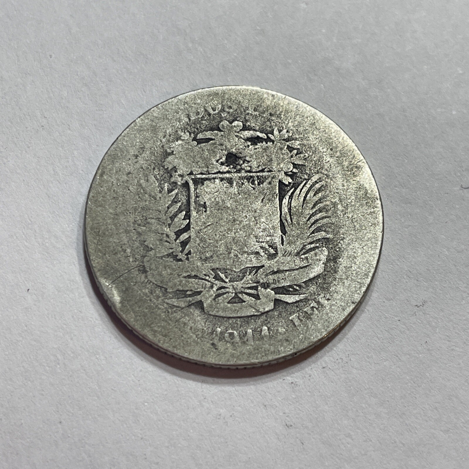 1911 Venezuela 2 Bolivares - 10 Gram .835 Silver Coin Simon Bolivar ...