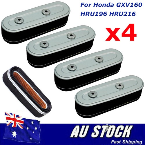 4PCS Air Filter Fit Honda GXV160 HRU196 HRU216 Cleaner Mower Engine ...