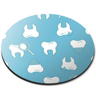 Round Mouse Mat - Dental Hygiene Teeth Dentist Cool Mens Office Gift ...
