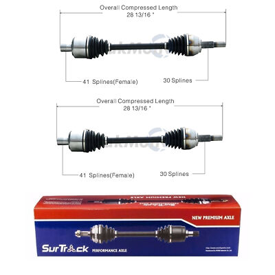 SurTrack Pair Set of 2 Rear CV Axle Shafts For Cadillac XLR Chevrolet ...