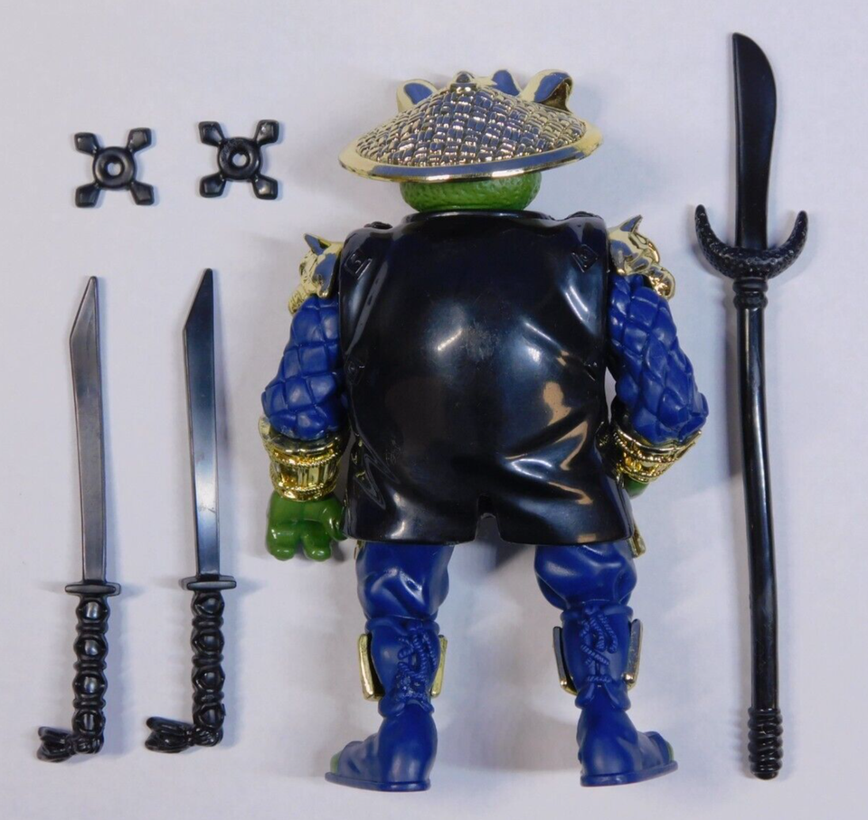 TMNT SHOGUN LEO LEONARDO GOLD ARMOR COMPLETE 1994 WITH BLACK WEAPONS | eBay