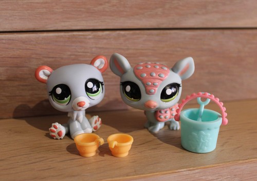 Littlest Pet Shop #1736 Armadillo #1747 Polar Bear Collectors Set ...