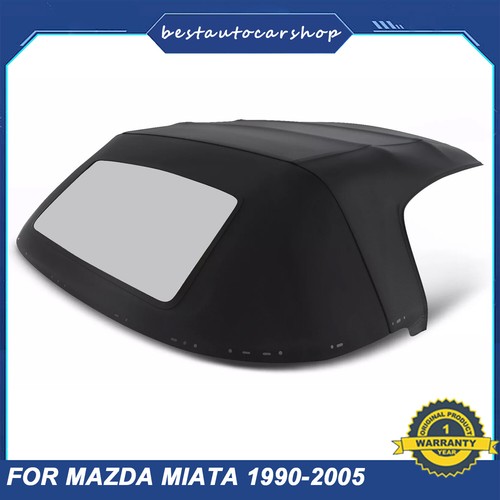 for Mazda Miata 1990-1997 99-05 w/ Glass Window New Black Convertible ...