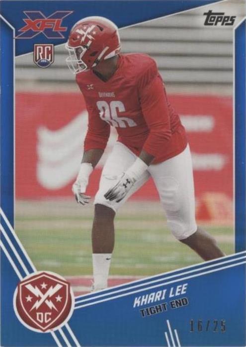 2020 Topps XFL - Khari Lee #175 Blue /25 (RC) for sale online | eBay