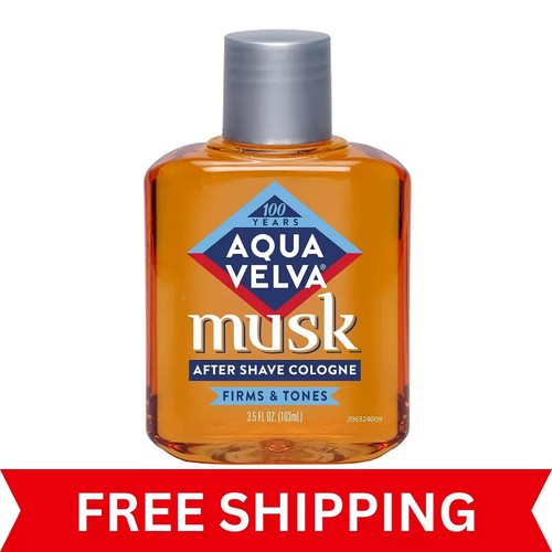 Cologne After Shave Aqua Velva Intense Musk 3.5oz Long Lasting Scent ...