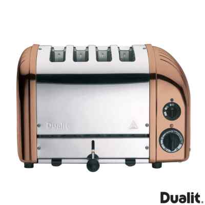 Dualit Classic 4 Slot Toaster With Sandwich Cage in Copper Spray Finish ...