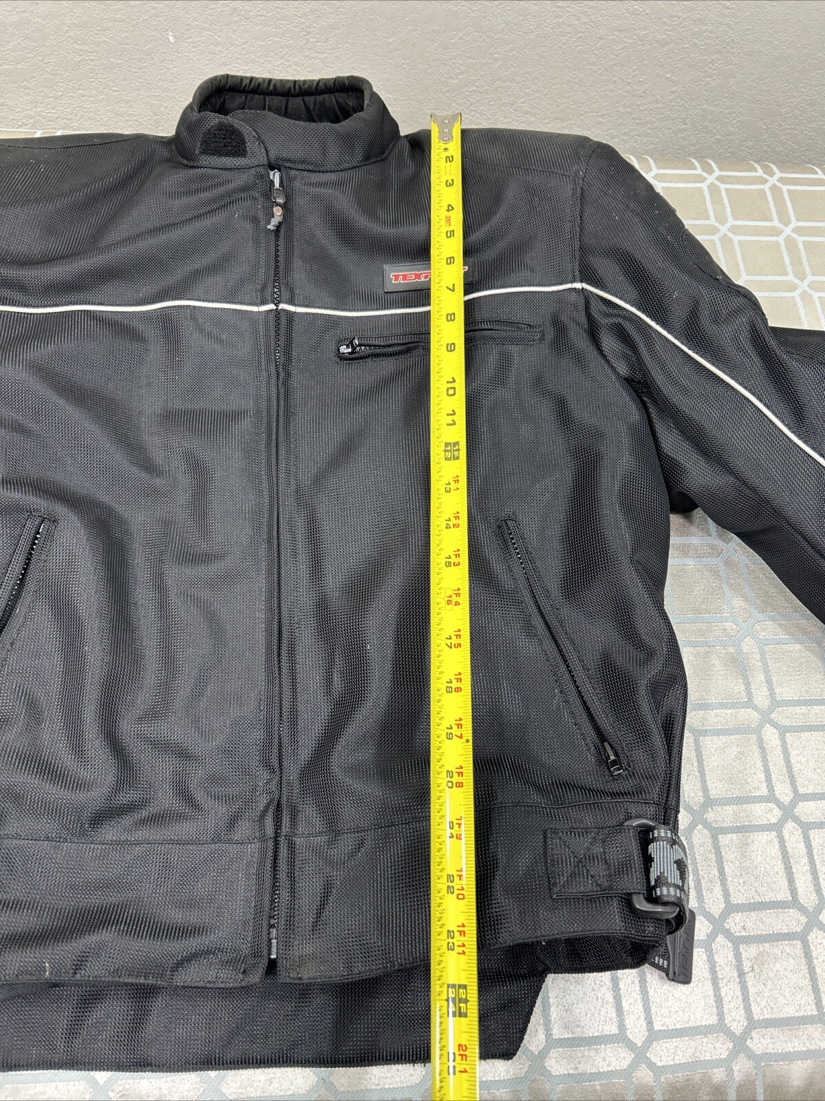 Texport Motorcycle Riding Padded Zipp Jacket Black Removable Liner Men ...