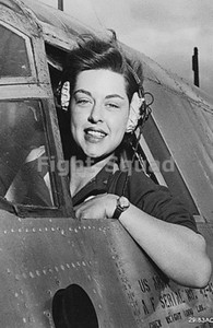 WW2 Picture Photo 1943 WASP pilot Elizabeth L Gardner at B-26 Marauder ...