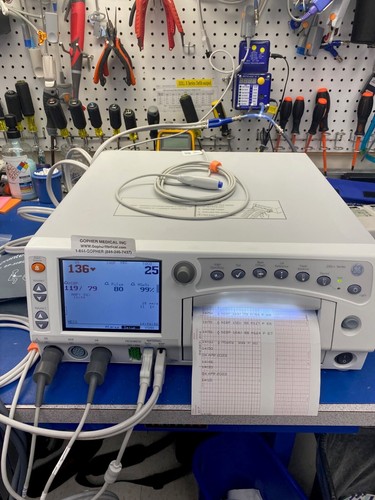 GE Corometrics 259CX Color Fetal Monitor with Nellcor SpO2. Accessories ...